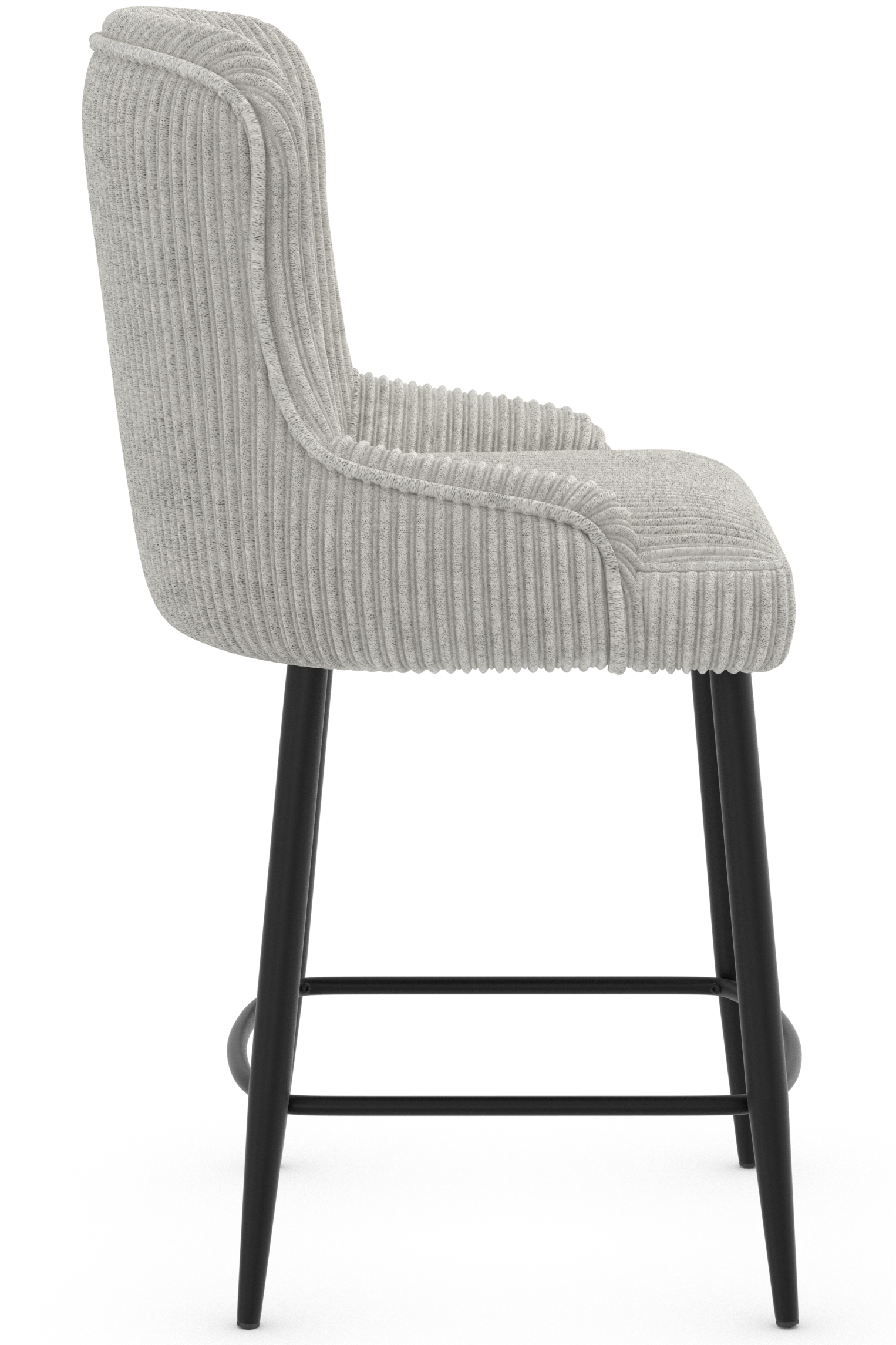 Alpine Bar Stool Grey Fabric
