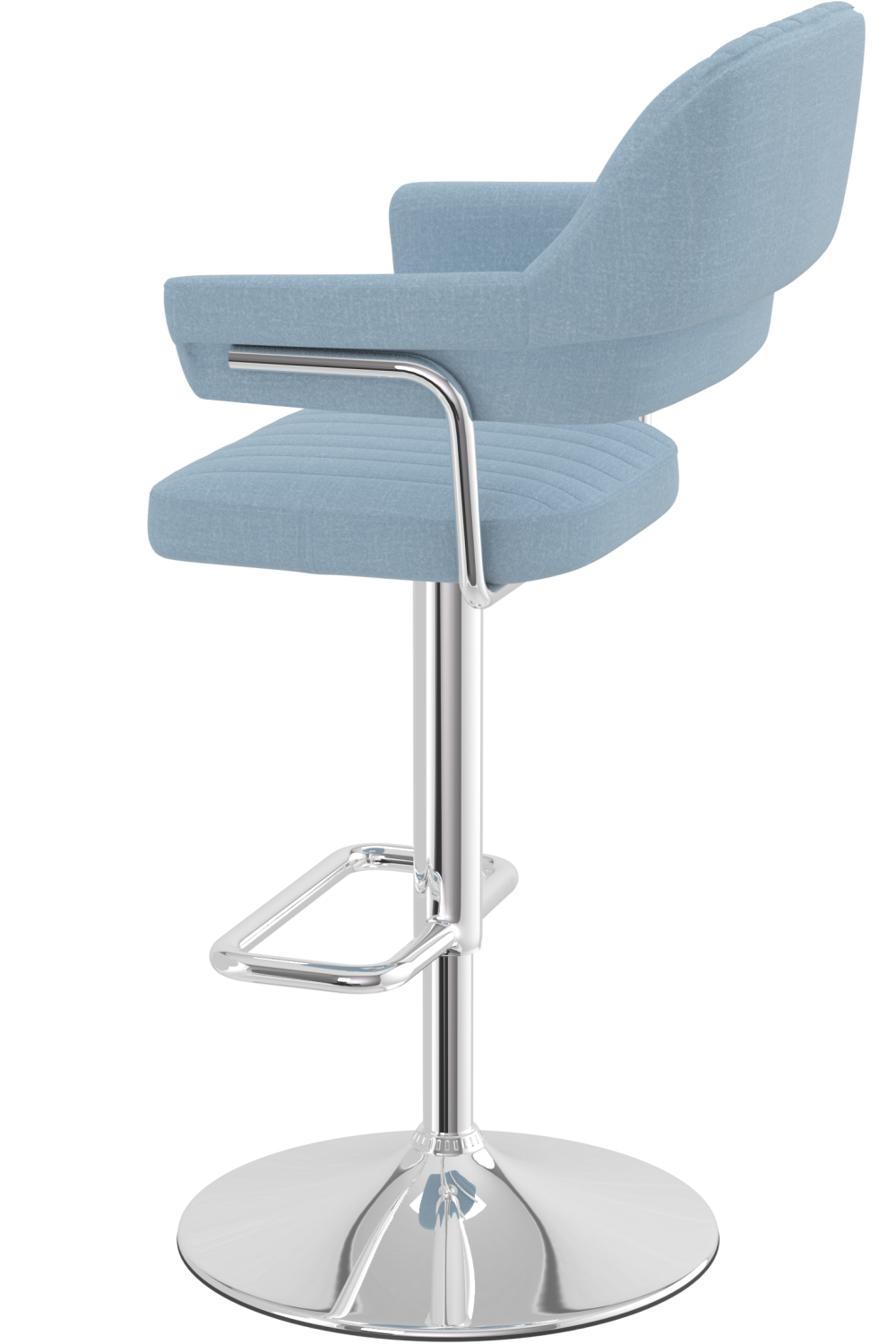 Aviator Fabric Bar Stool Blue