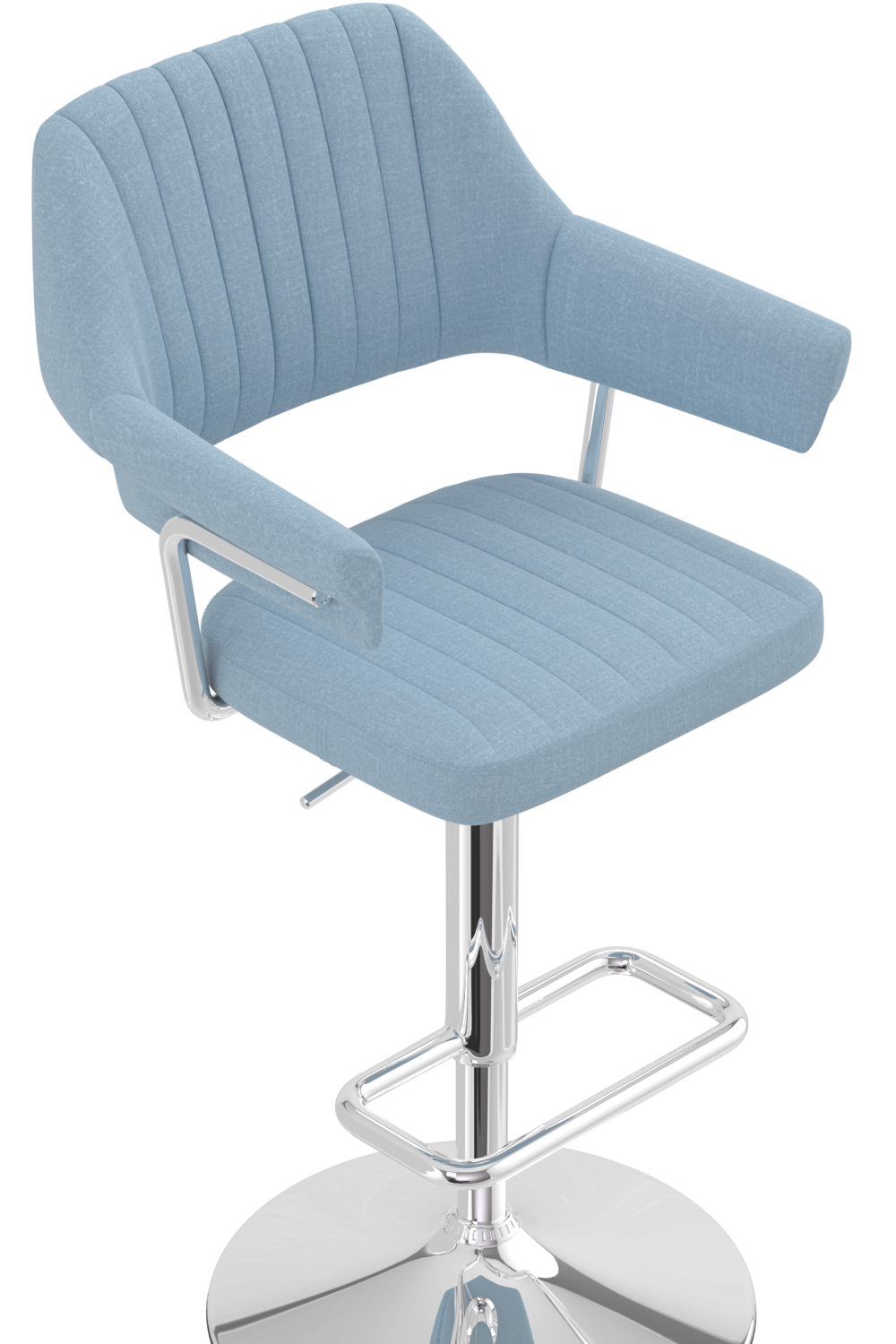 Aviator Fabric Bar Stool Blue