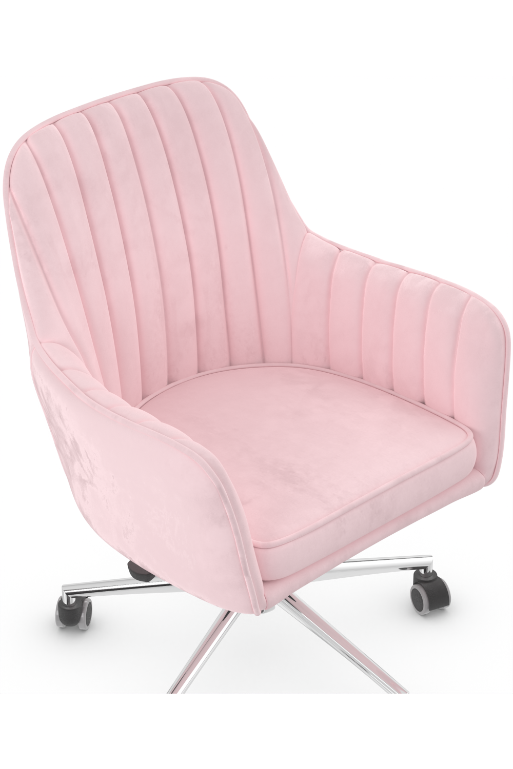 Camilla Office Chair Pink Velvet