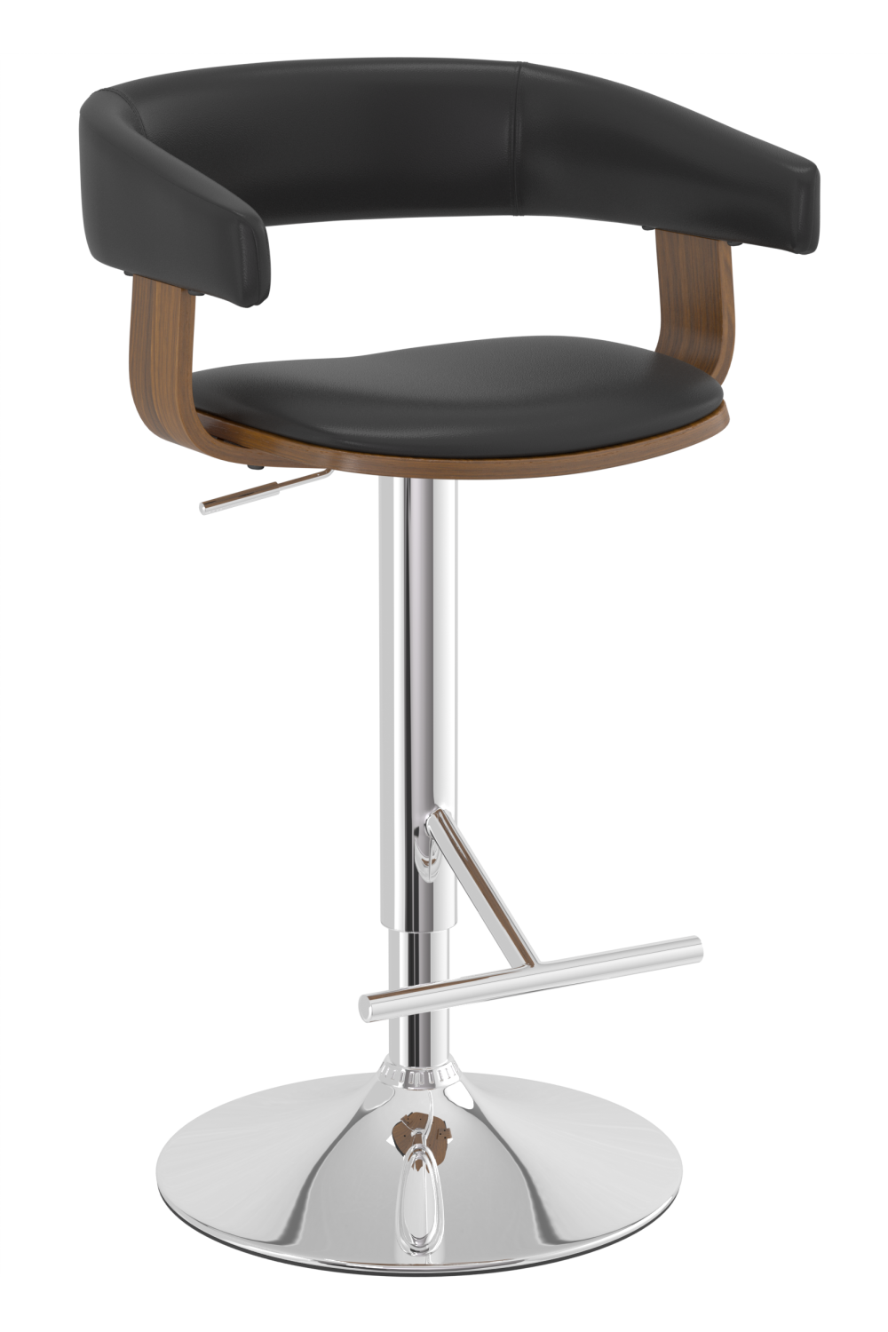 Cappello Bar Stool Black & Walnut