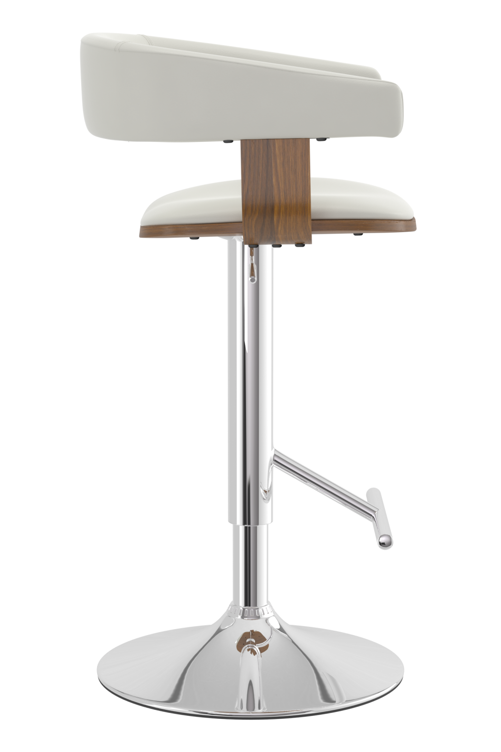 Cappello Bar Stool White & Walnut