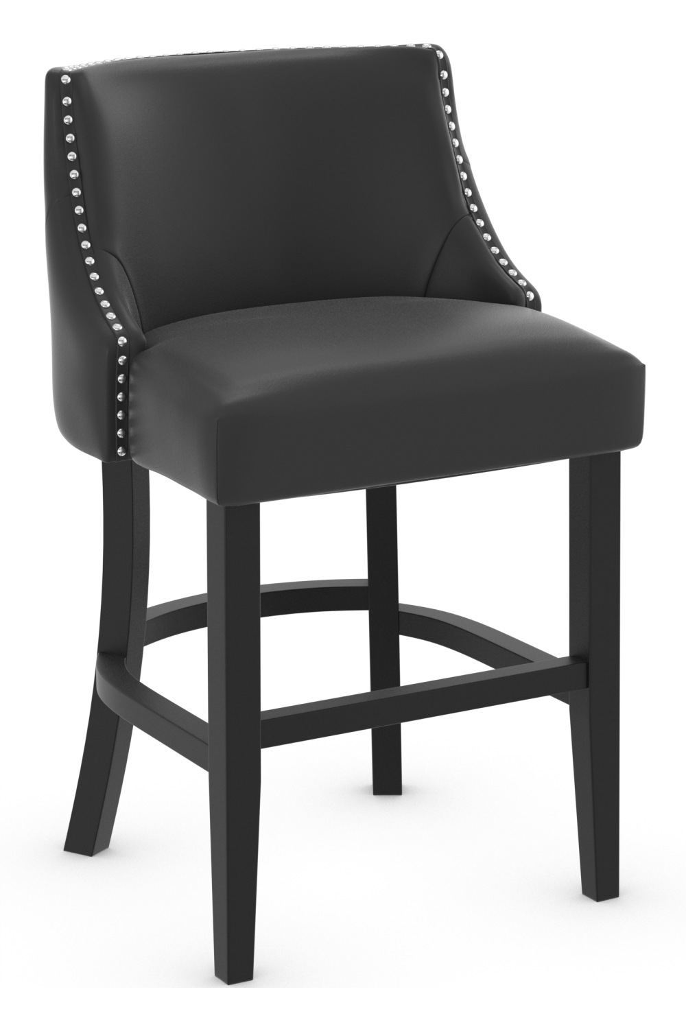 Carlton Bar Stool Black Leather