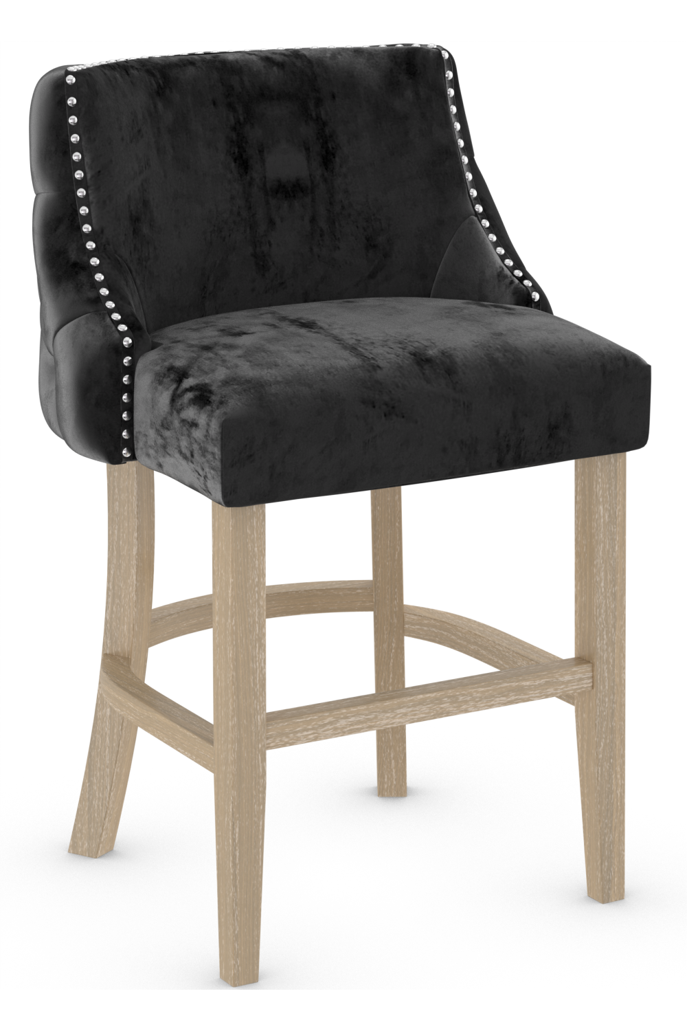 Carlton Bar Stool Black Velvet