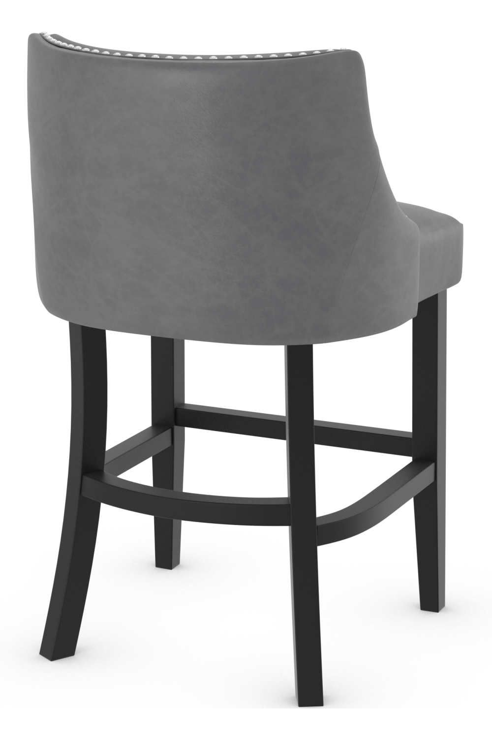 Carlton Bar Stool Grey Leather