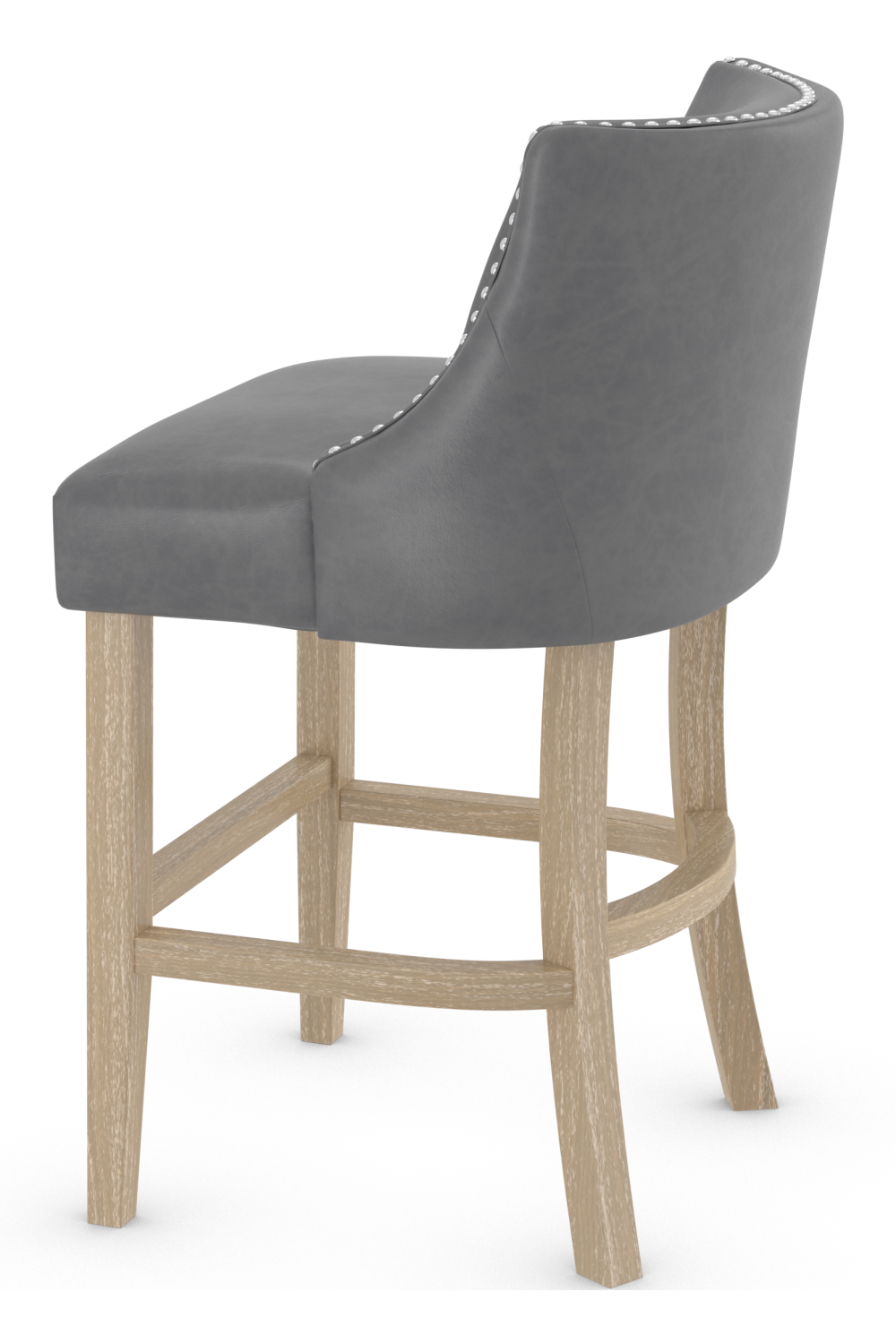 Carlton Bar Stool Grey Leather