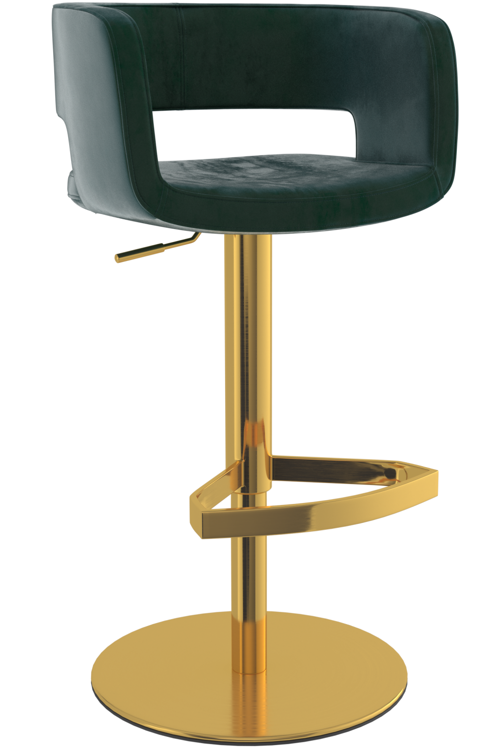 Claudio Gold Bar Stool Velvet