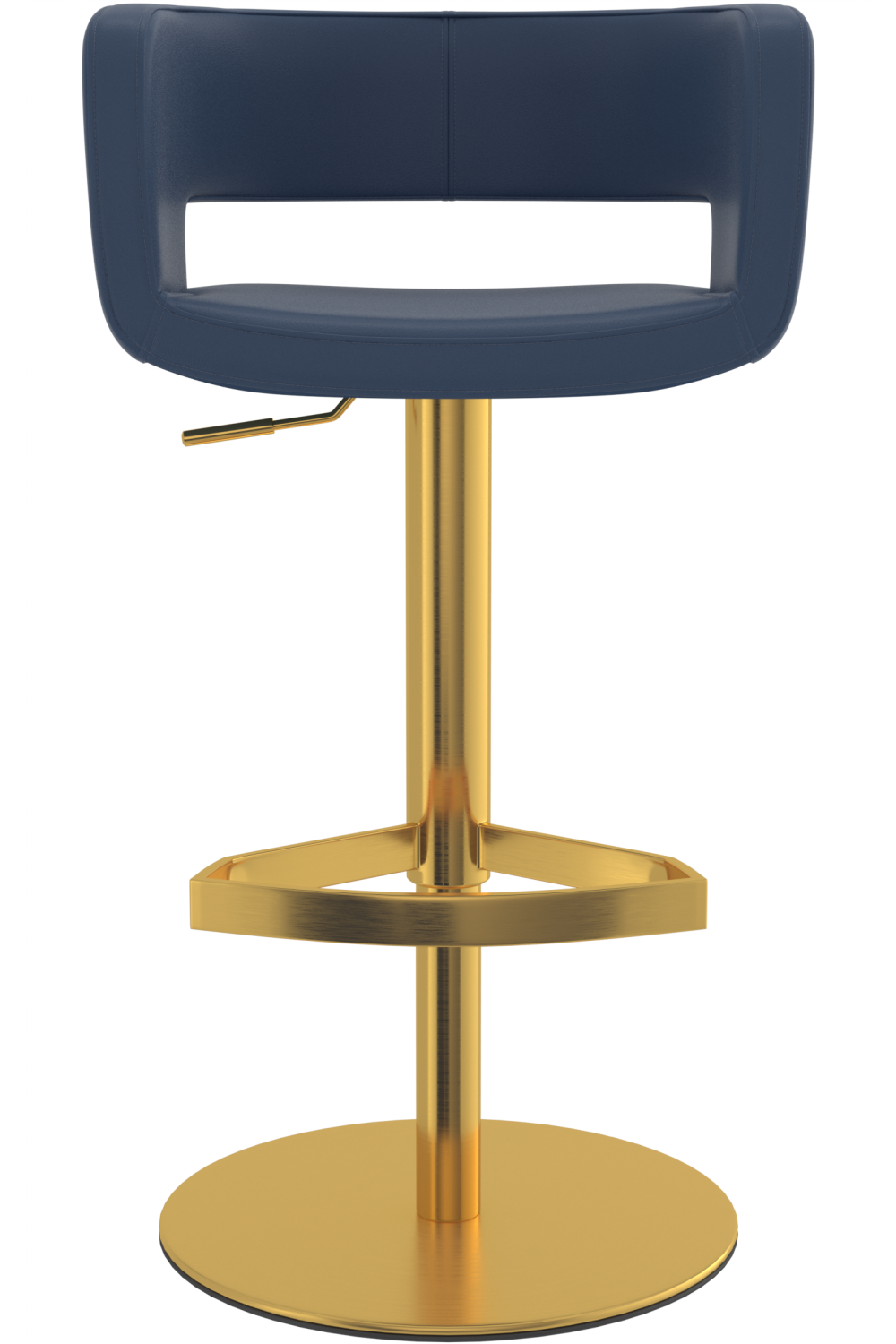 Claudio Gold Bar Stool Blue