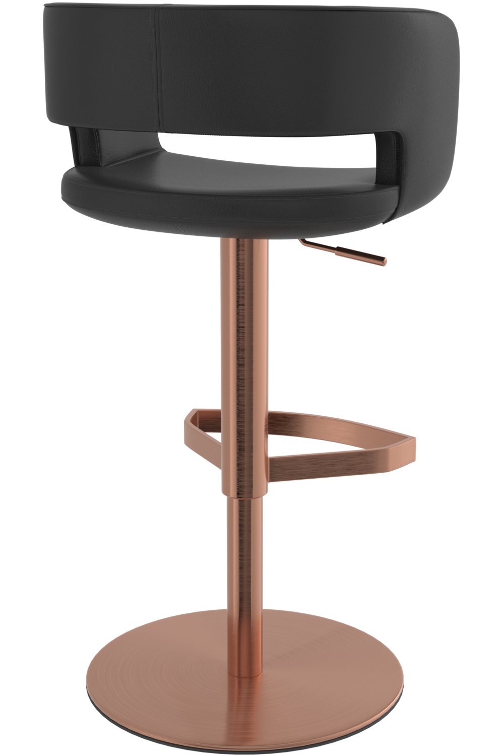 Claudio Rose Gold Bar Stool Black