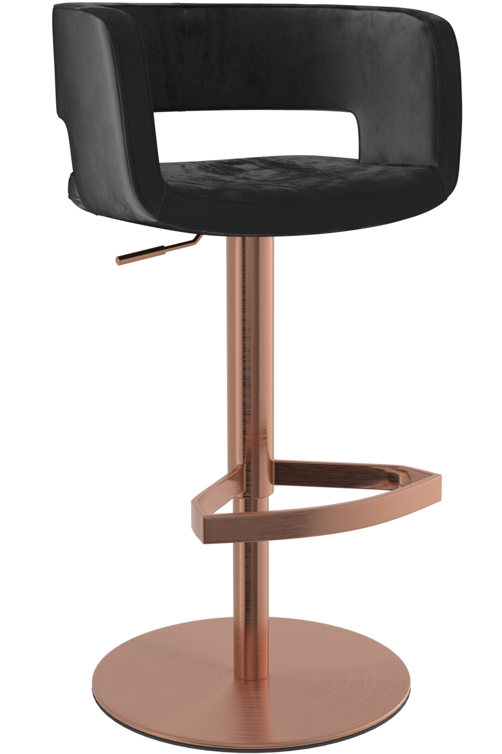 Claudio Rose Gold Bar Stool Velvet