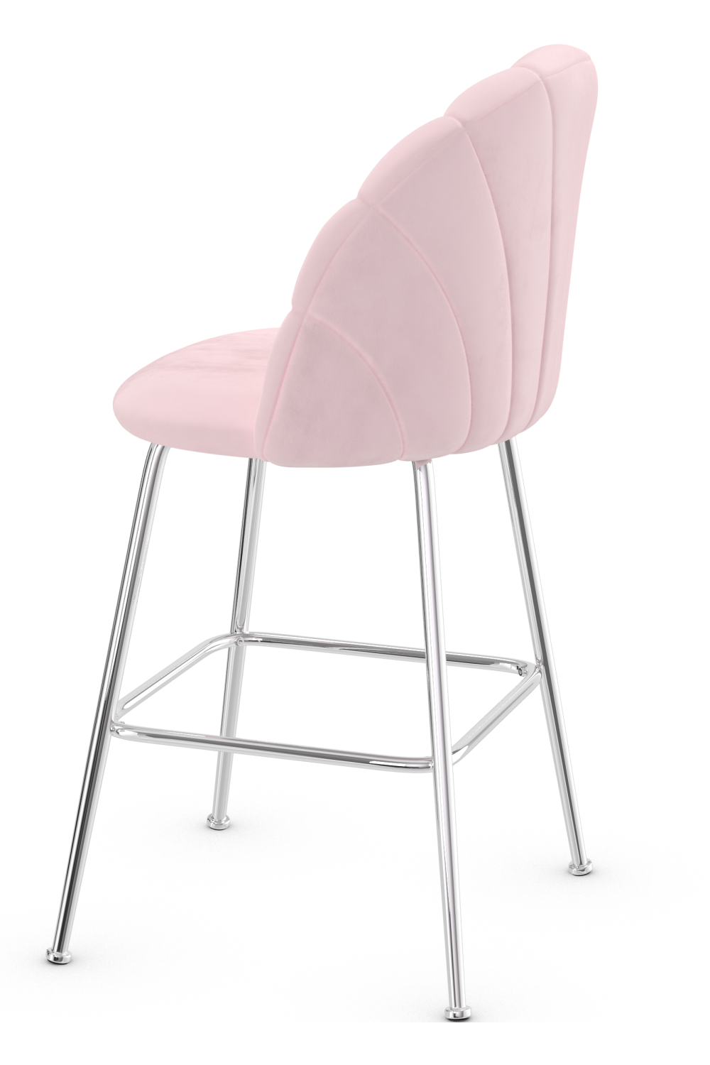 Crystal Bar Stool Pink Velvet