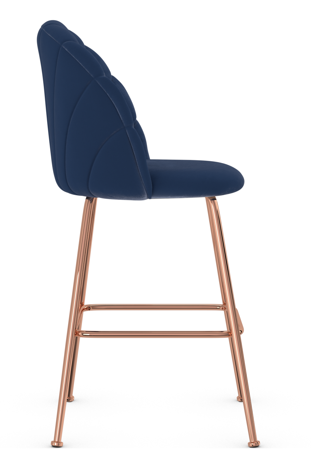 Crystal Rose Gold Bar Stool Navy