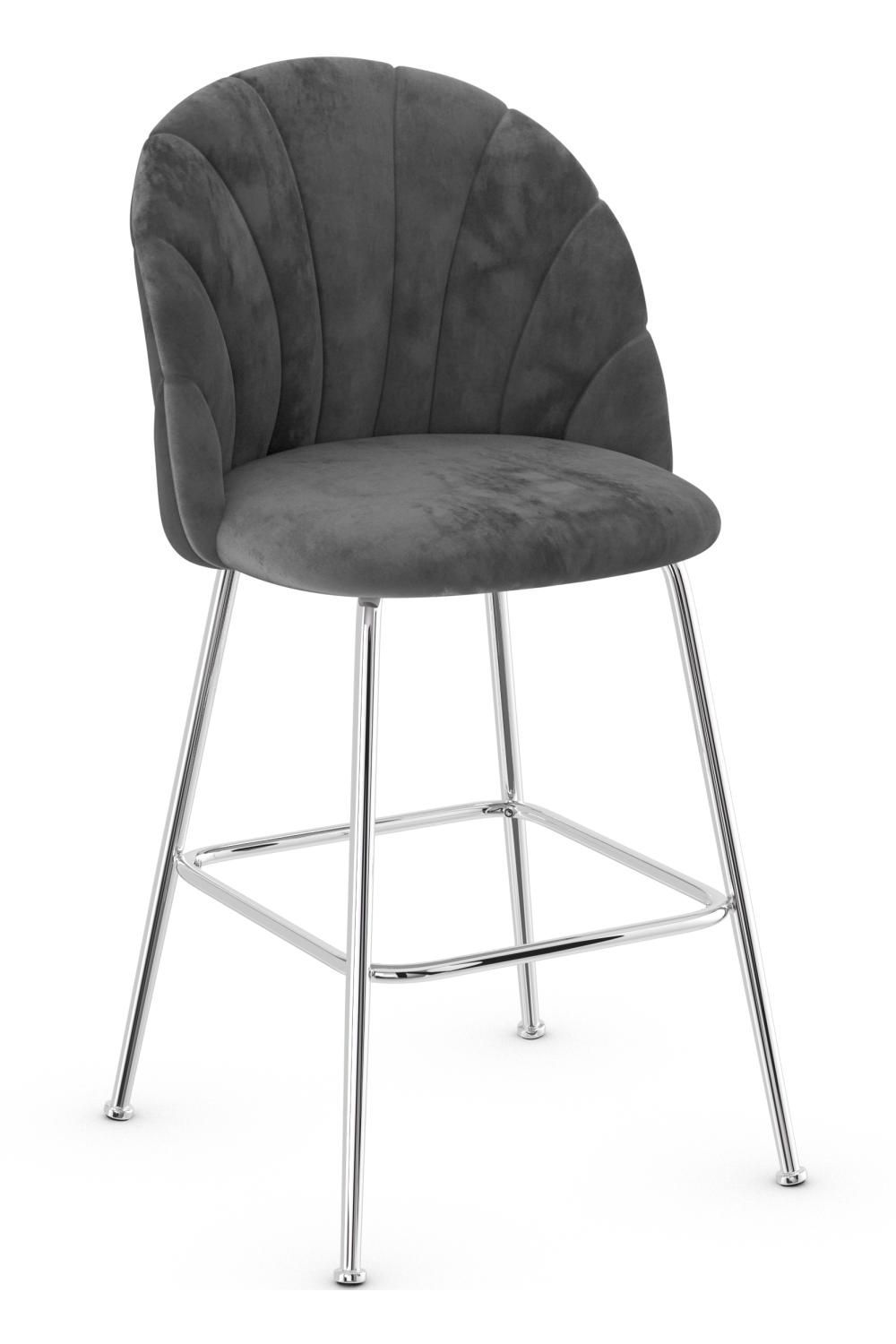 Crystal Chrome Bar Stool Velvet