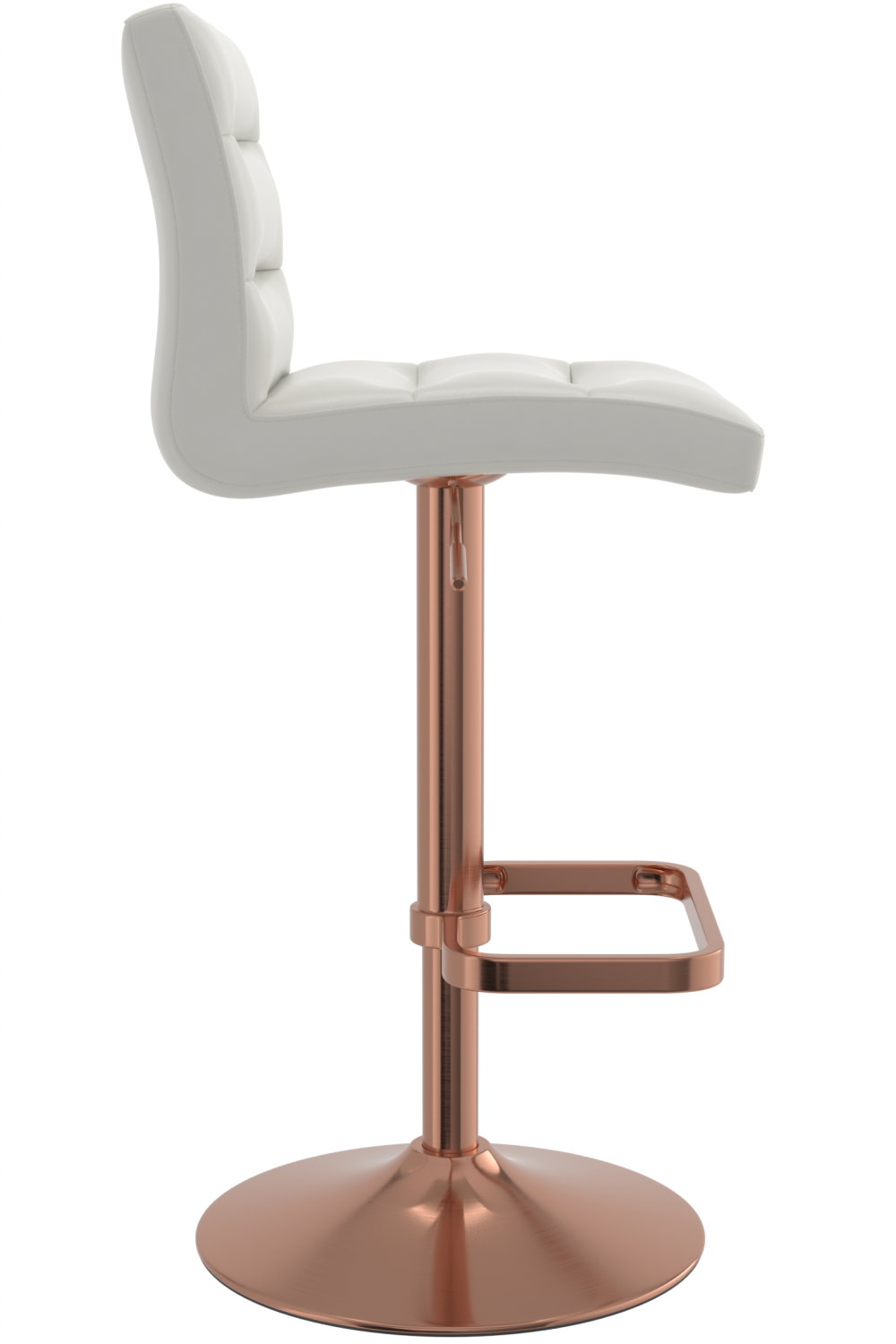 Deluxe Rose Gold Bar Stool White