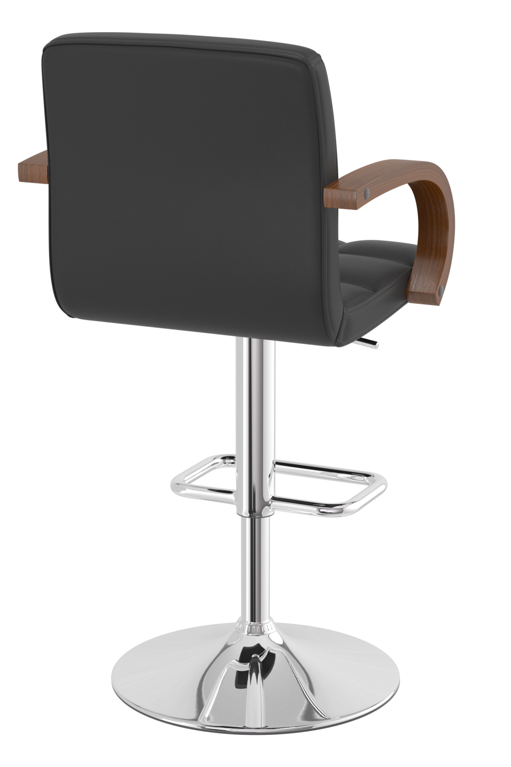 Finello Bar Stool Black & Walnut