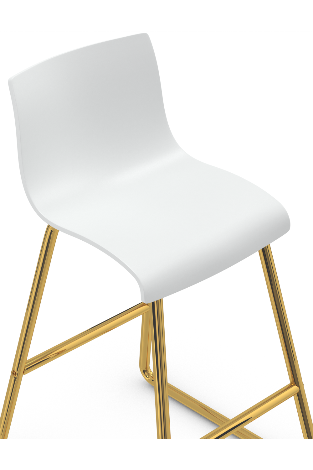 Freedom Gold Bar Stool White