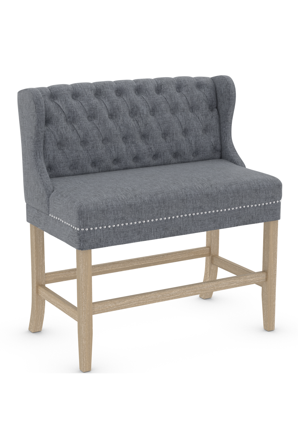 Kensington Bar Stool Sofa Grey Fabric