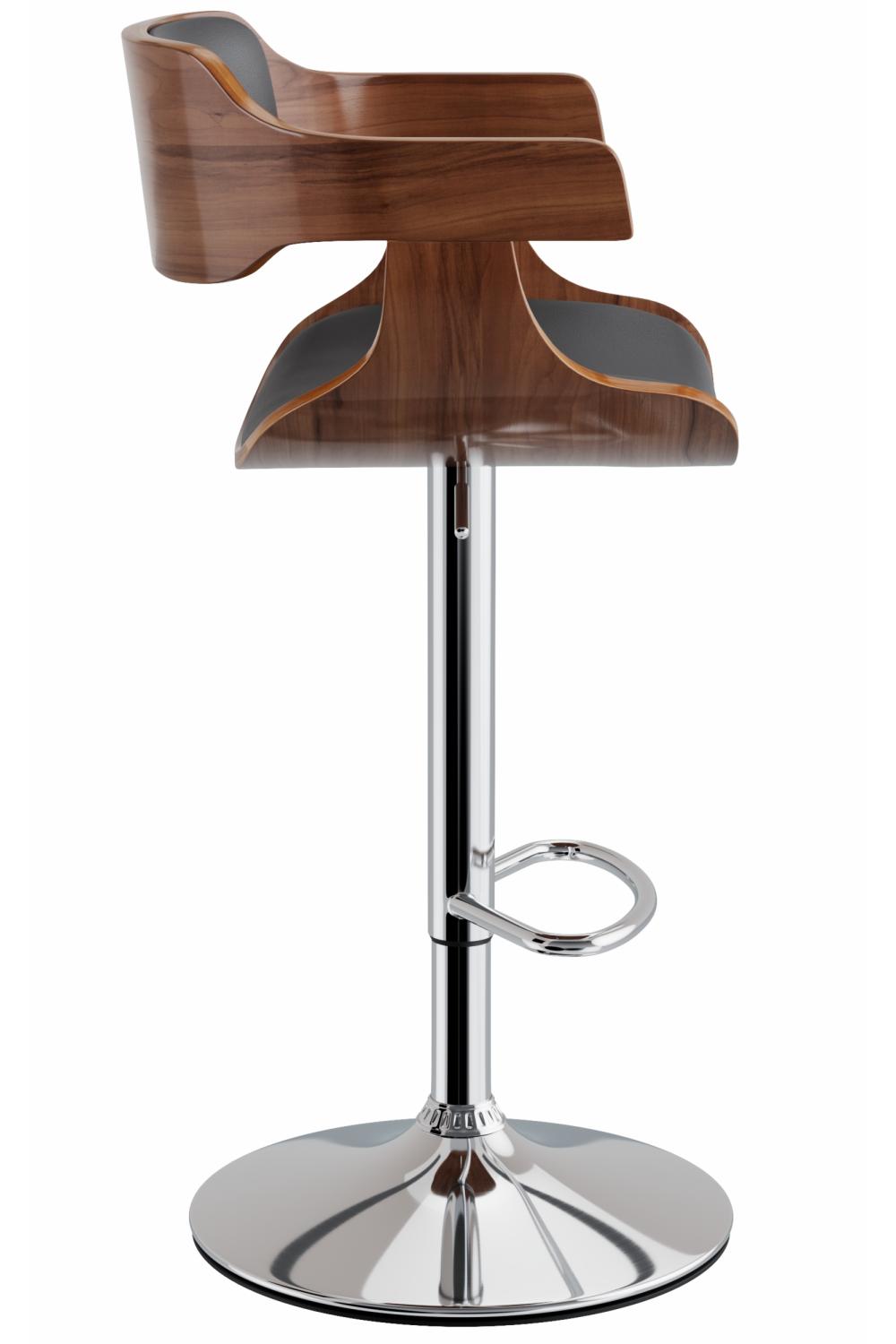Logan Bar Stool Black & Walnut