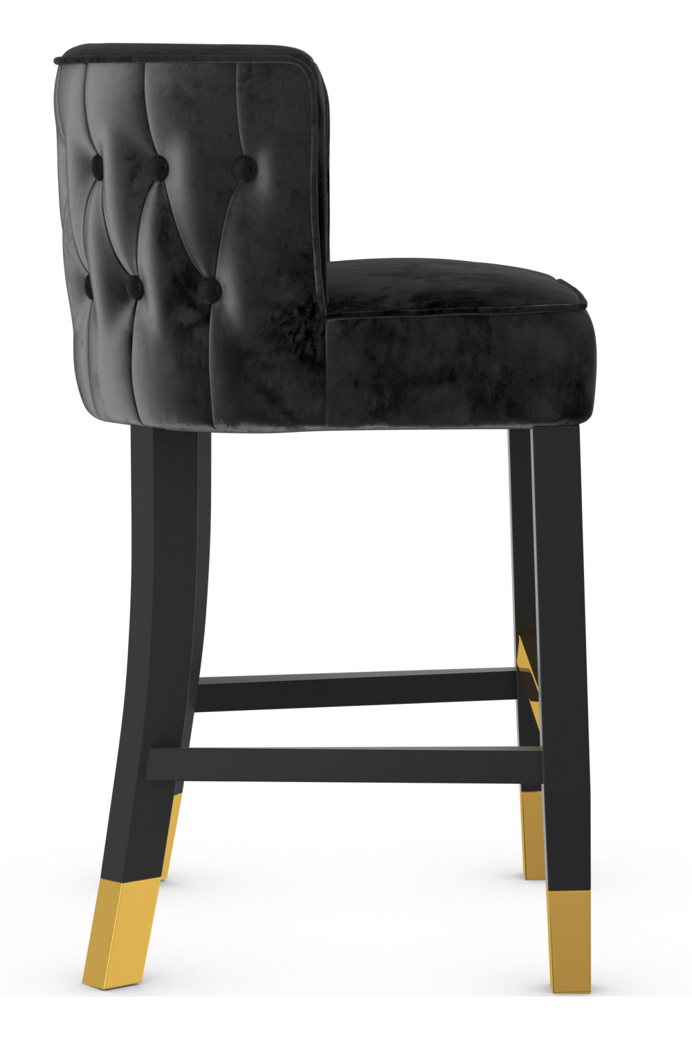 Mayfair Bar Stool Black Velvet