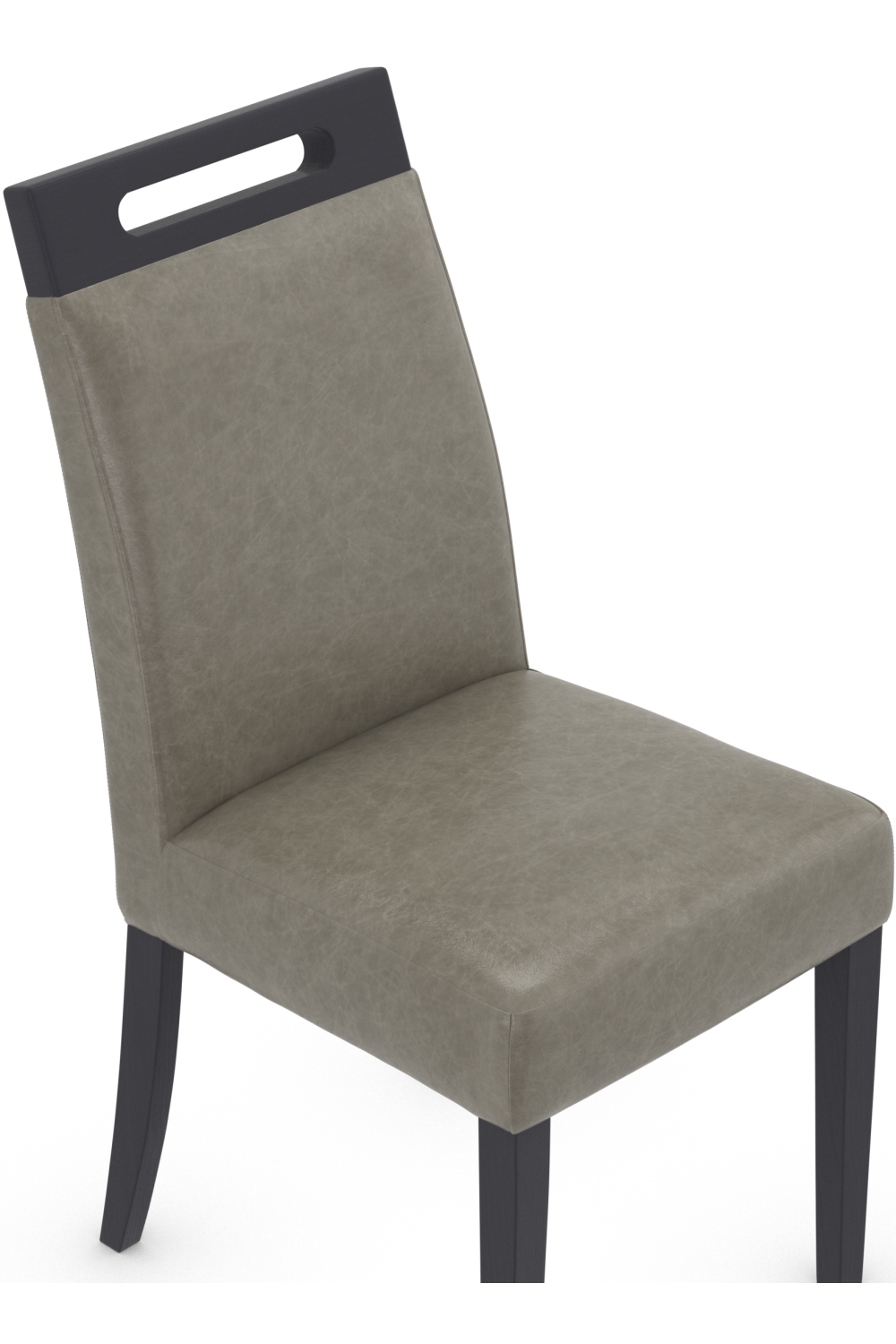 Modena Dining Chair Grey Aniline Leather