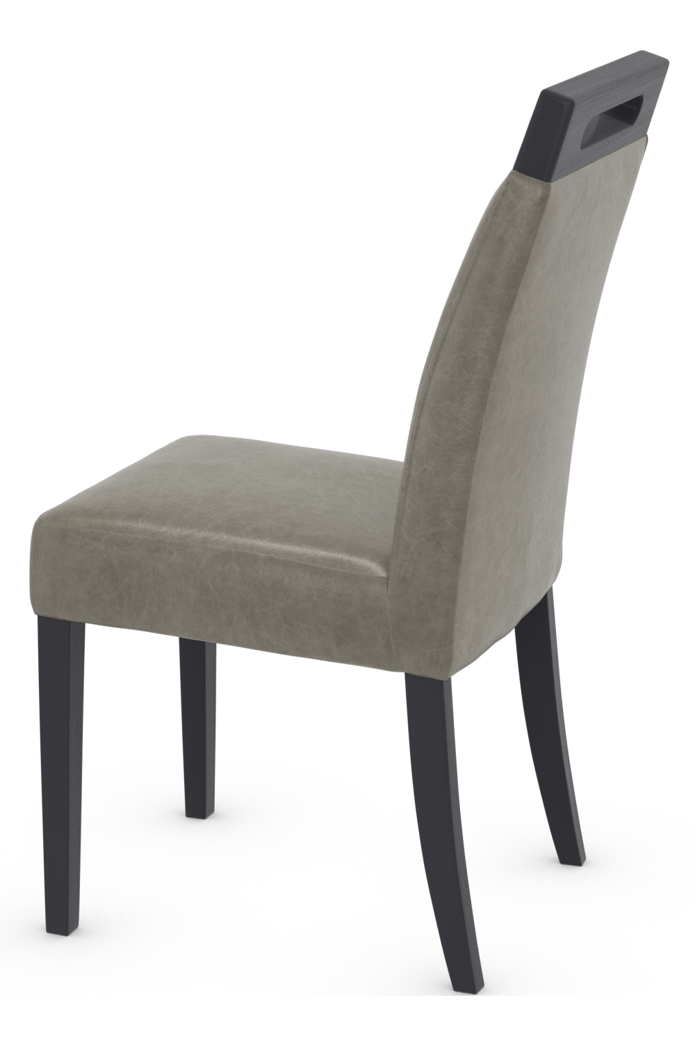 Modena Dining Chair Grey Aniline Leather