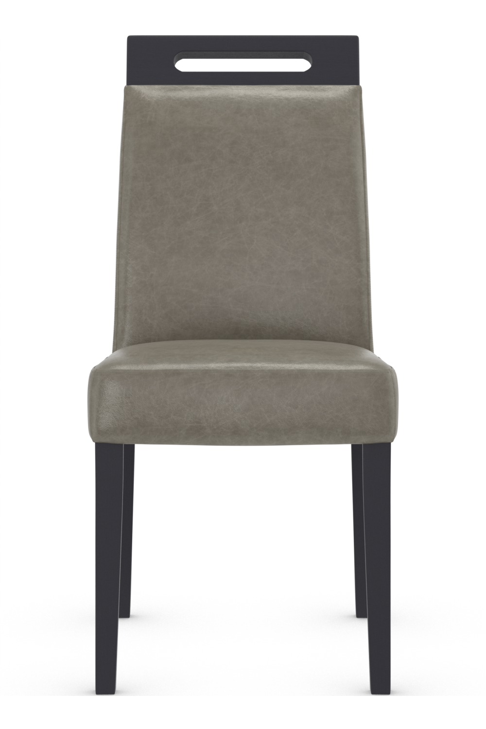 Modena Dining Chair Grey Aniline Leather