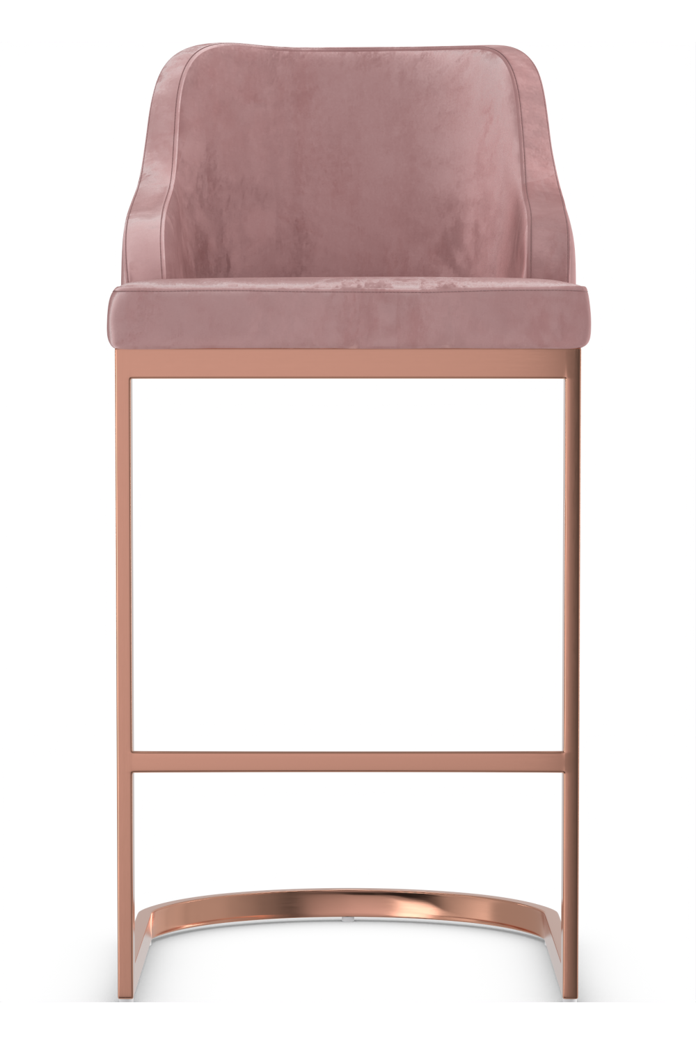 Nuovo Rose Gold Stool Blush Velvet