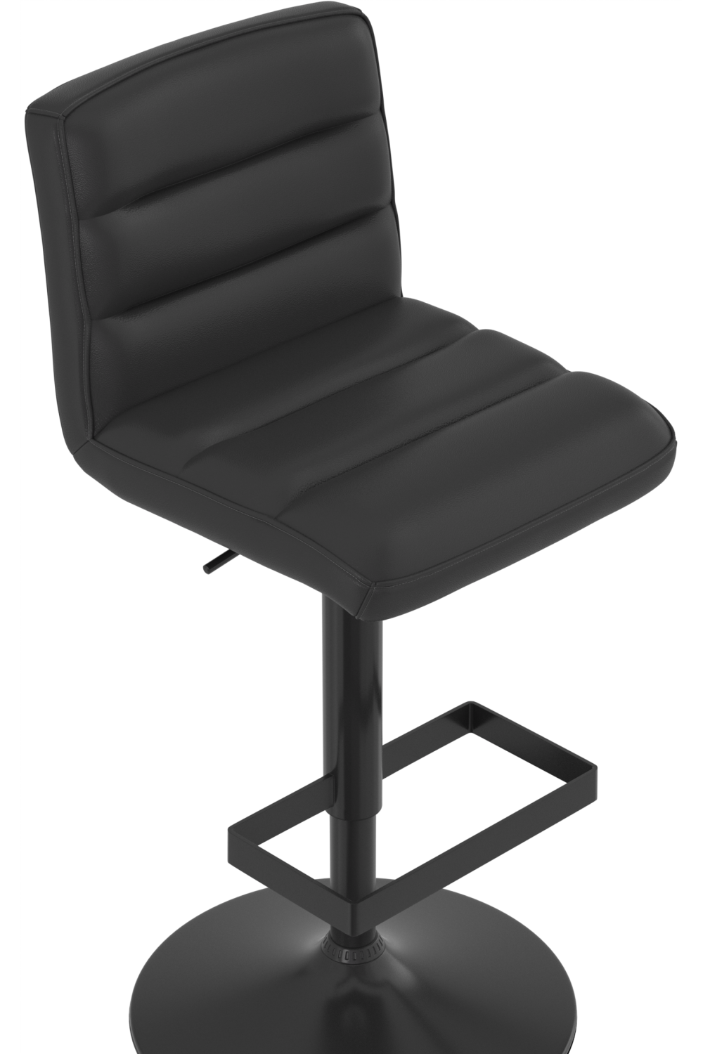 Plump Matt Black Bar Stool