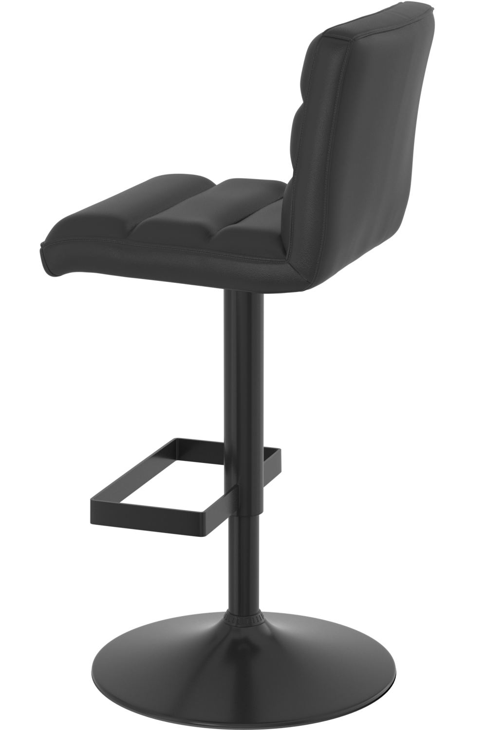Plump Matt Black Bar Stool