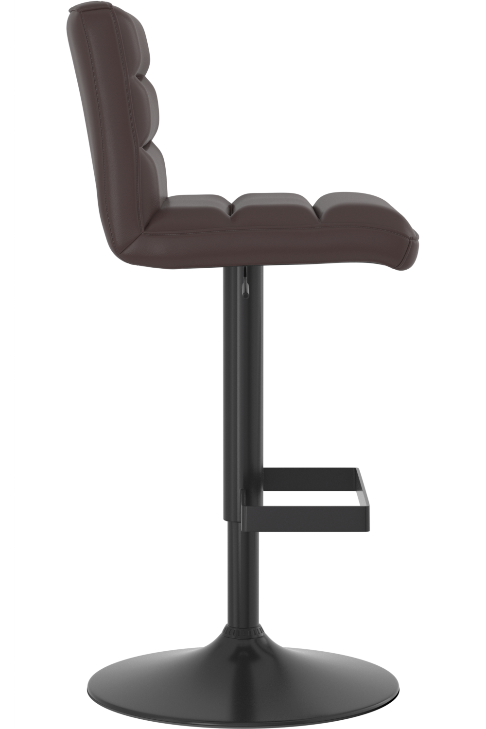 Plump Matt Black Bar Stool