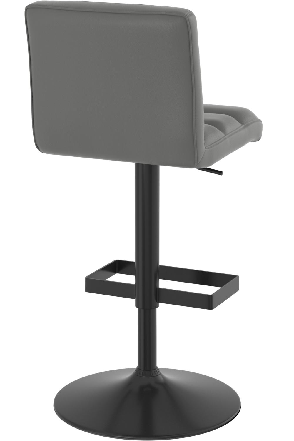 Plump Matt Black Bar Stool
