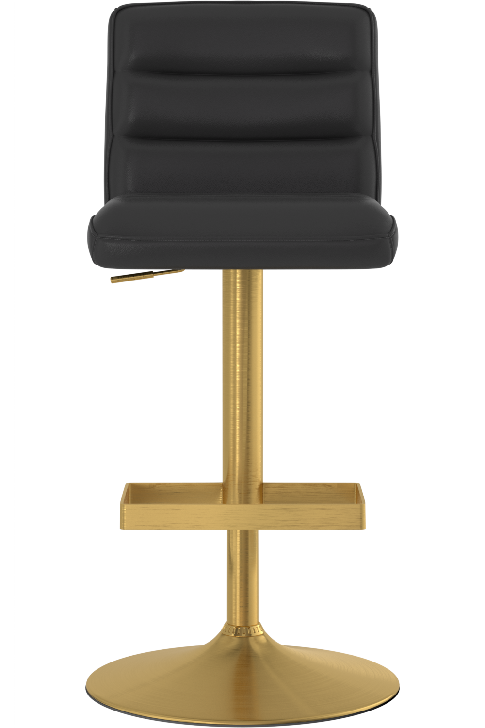 Plump Brushed Gold Bar Stool