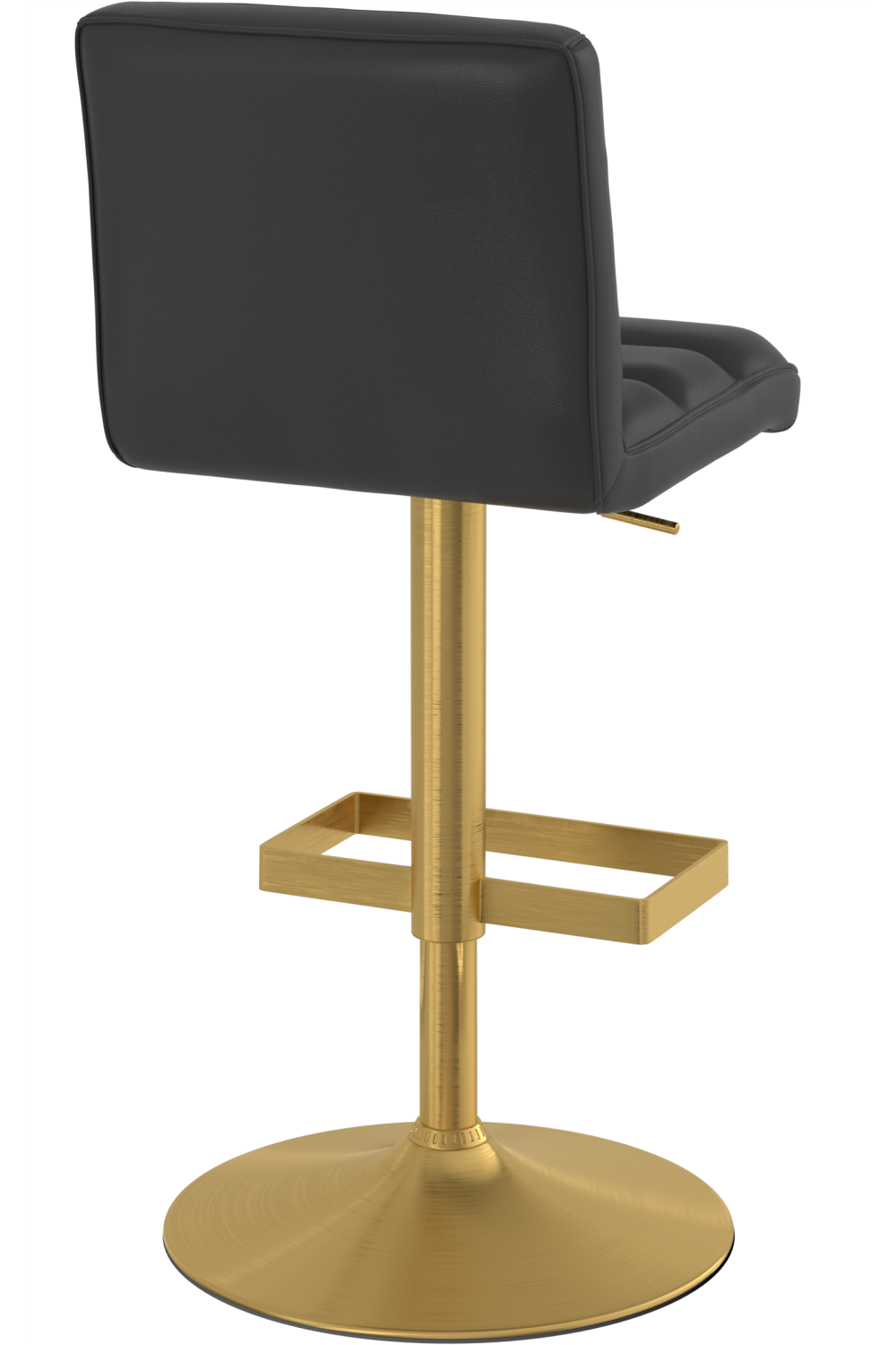 Plump Brushed Gold Bar Stool