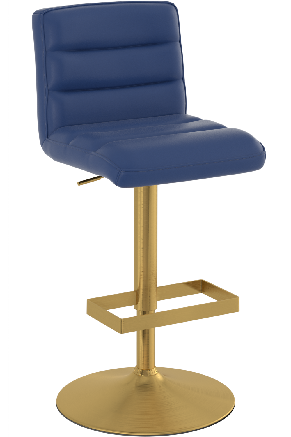 Plump Brushed Gold Bar Stool
