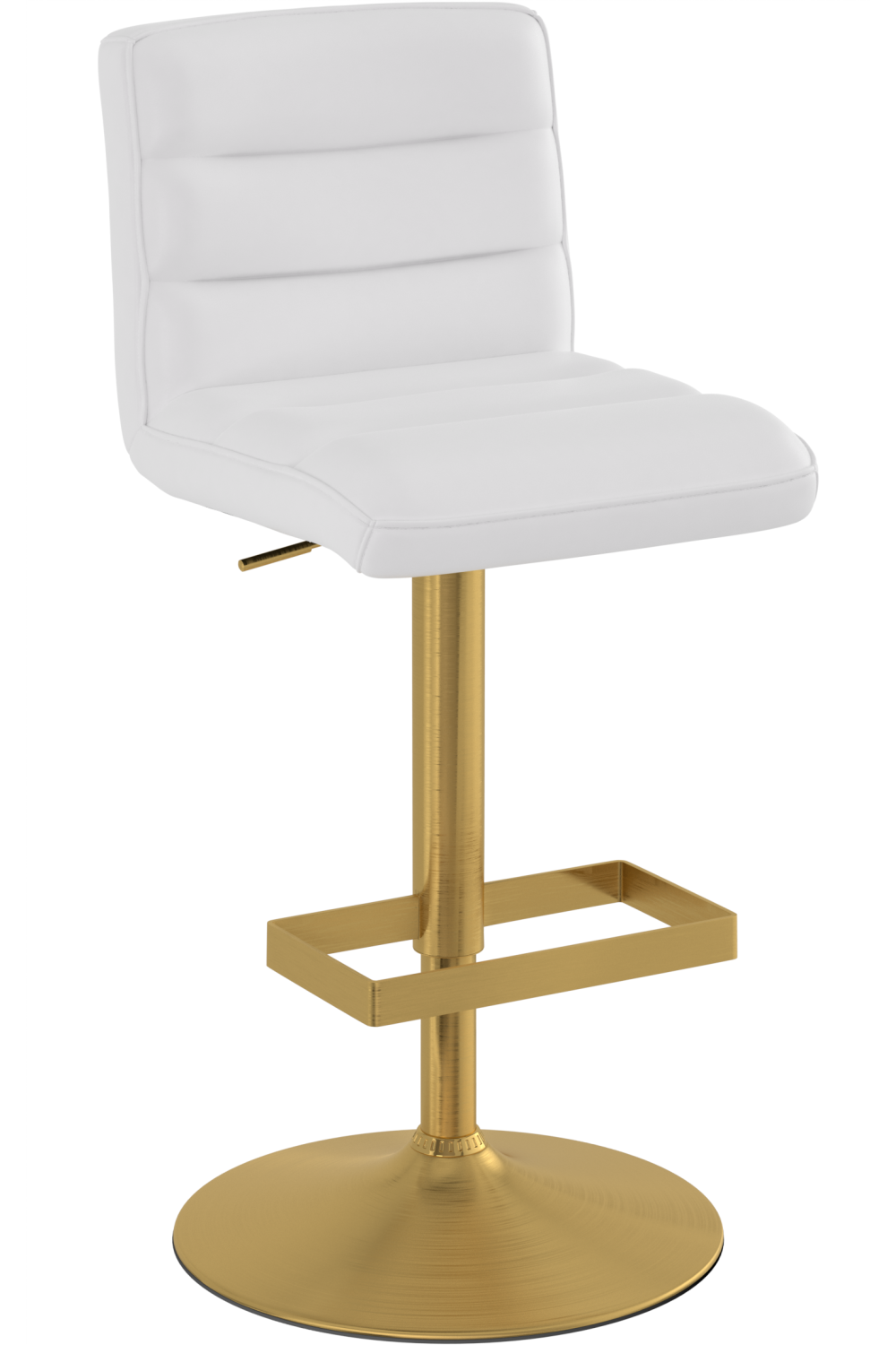 Plump Brushed Gold Bar Stool