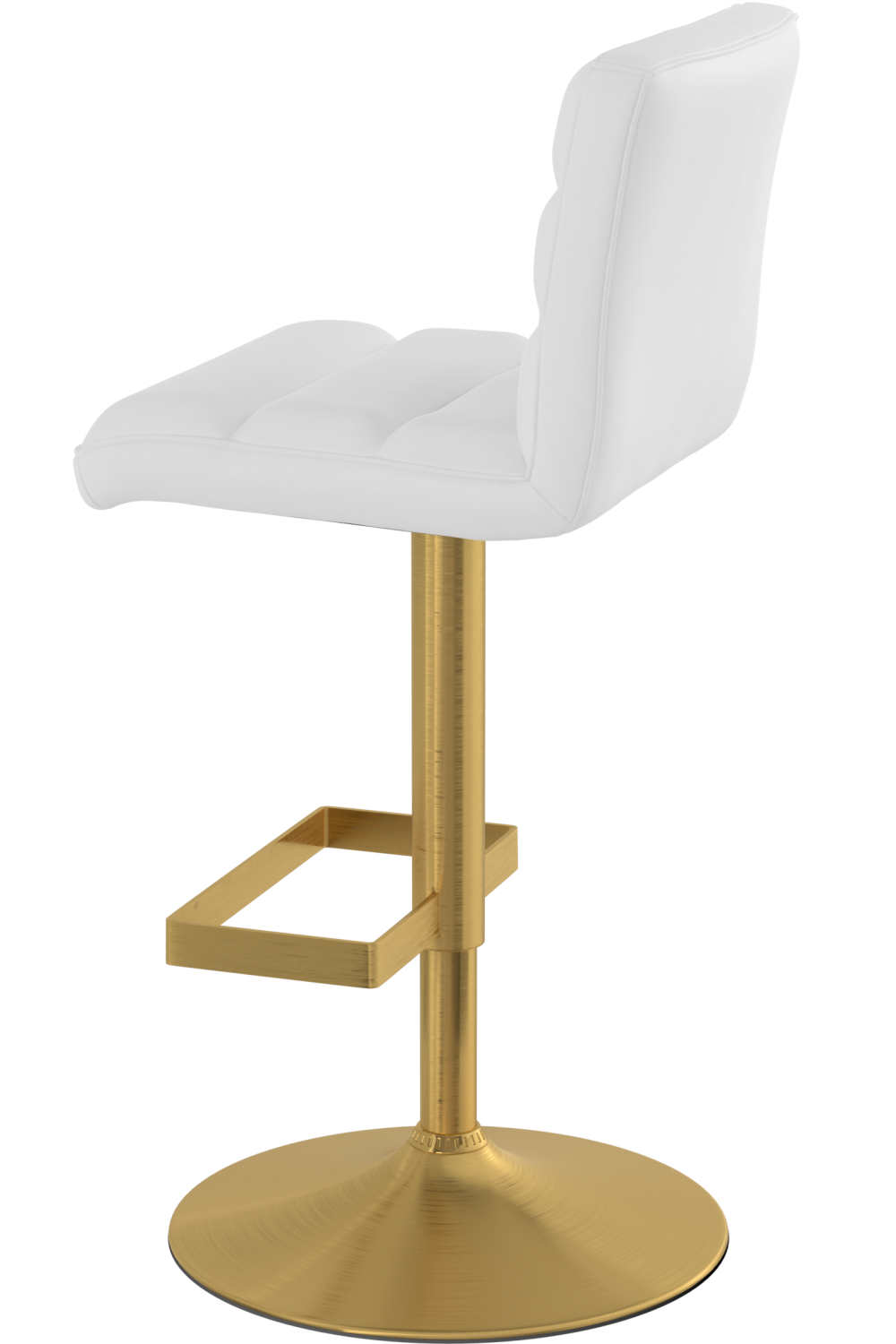 Plump Brushed Gold Bar Stool