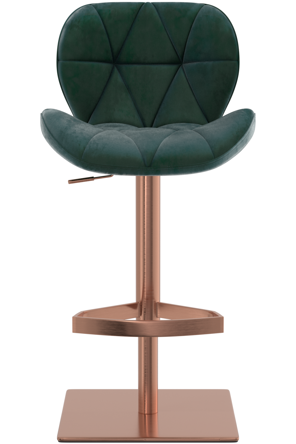 Profile Deluxe Rose Gold Bar Stool Velvet