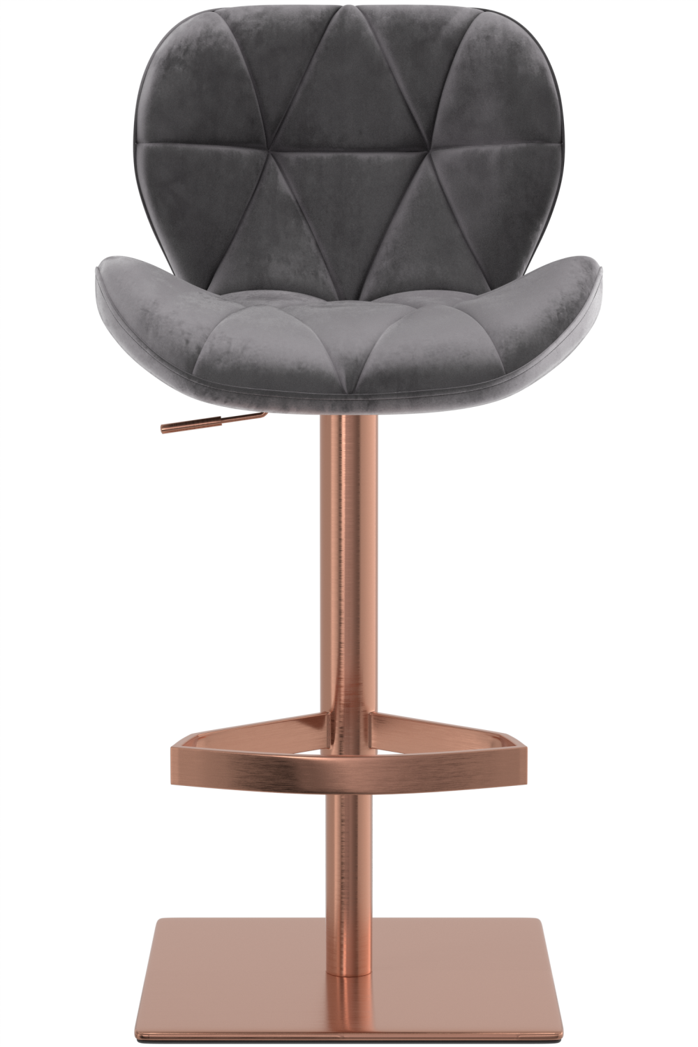 Profile Deluxe Rose Gold Bar Stool Velvet