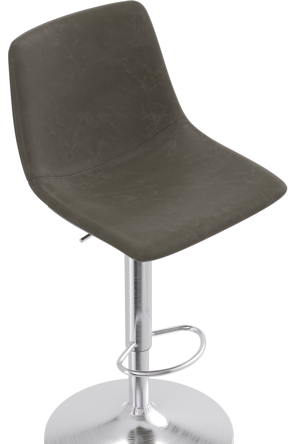 Seville Brushed Chrome Bar Stool Grey