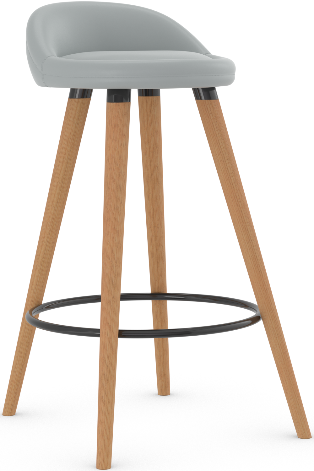 Skandi Bar Stool Grey