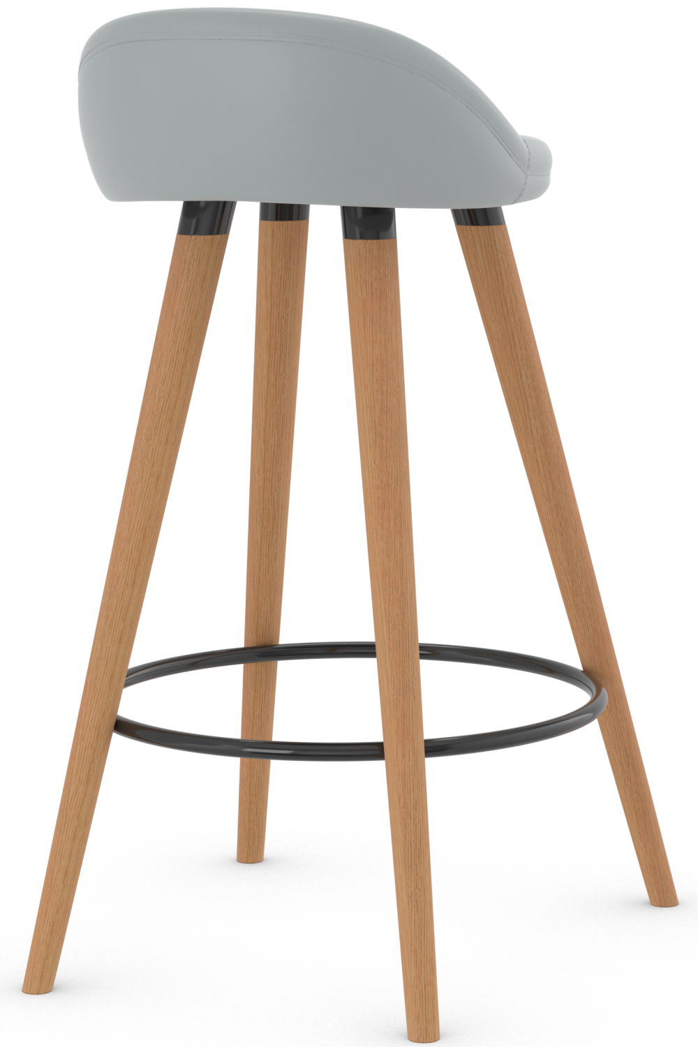 Skandi Bar Stool Grey