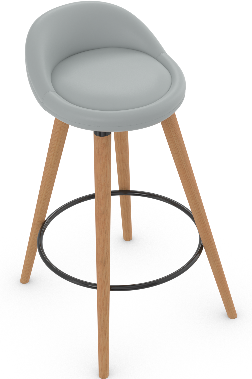 Skandi Bar Stool Grey