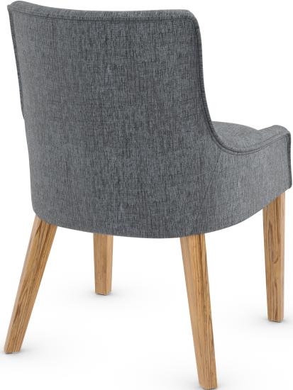 Cobham Oak Dining Chair Grey Fabric