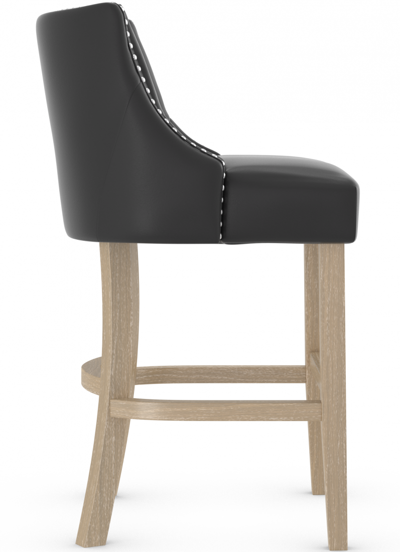 Carlton Bar Stool Black Leather
