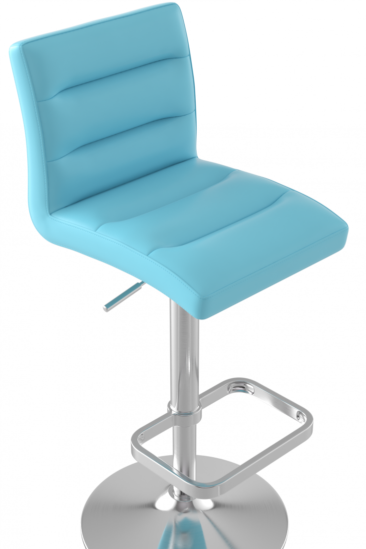 Deluxe Brushed Bar Stool Blue
