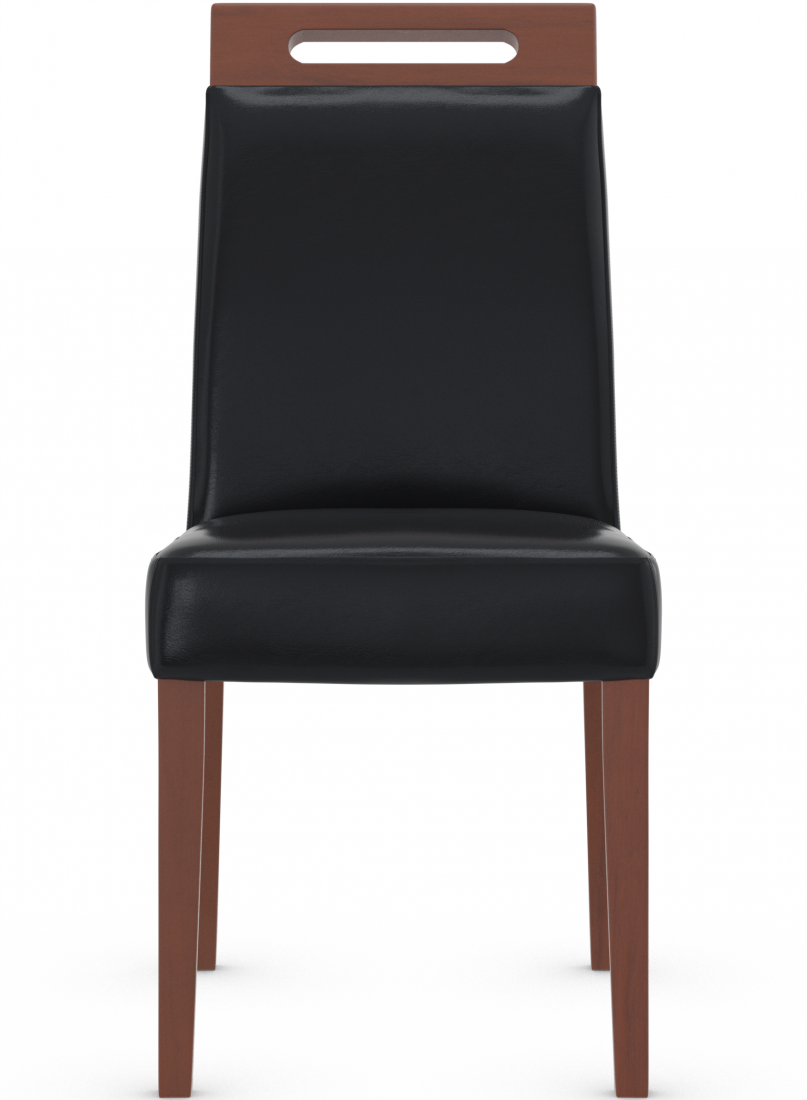 MODENA DINING CHAIR ANILINE LEATHER & WALNUT