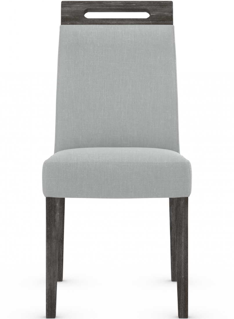 Modena Antique Black Dining Chair Grey Fabric