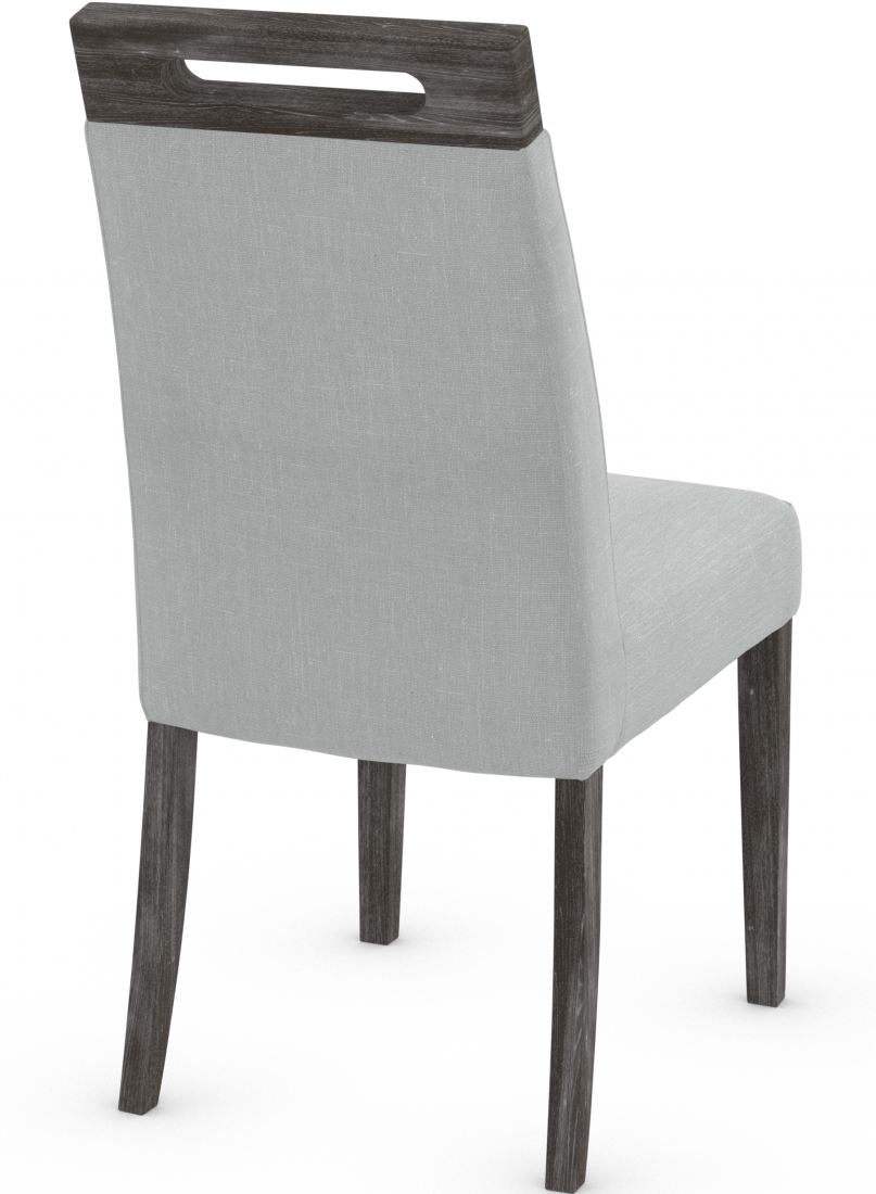 Modena Antique Black Dining Chair Grey Fabric