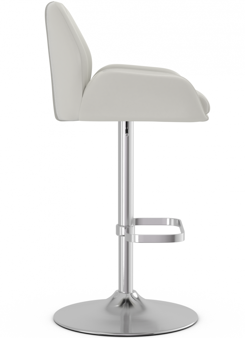 Orient Brushed Bar Stool White